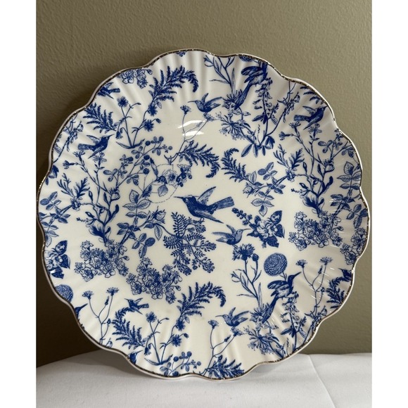 Dining | Grace Teaware Blue White Salad Plates Set Of 4 Spring Floral ...
